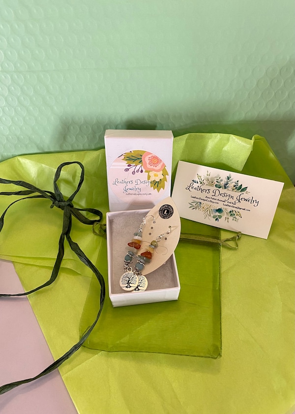 Turquoise D/S Imit 50x20mm Tree of Life Pewter Charm With Stacked ...