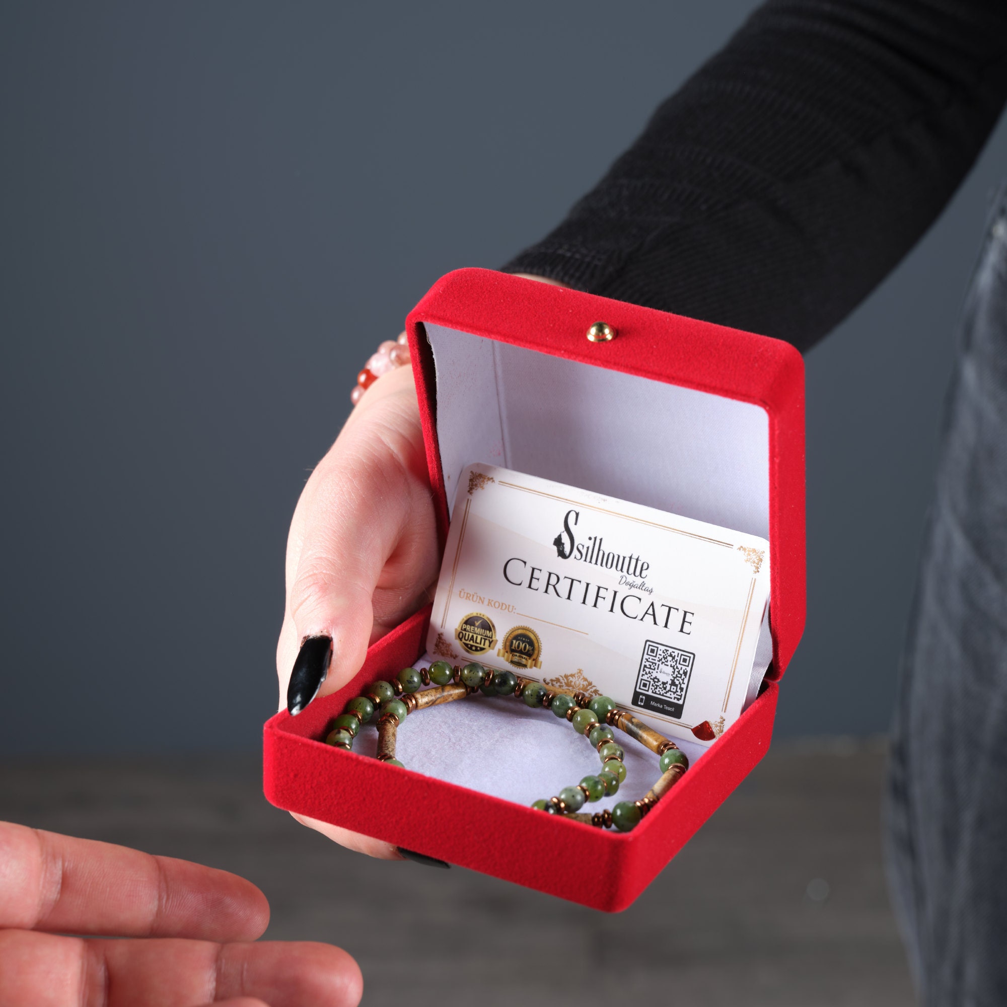 Set of 5 Real Jade Men Beaded Bracelet, Summer Jewelry for Him, Crystal ...