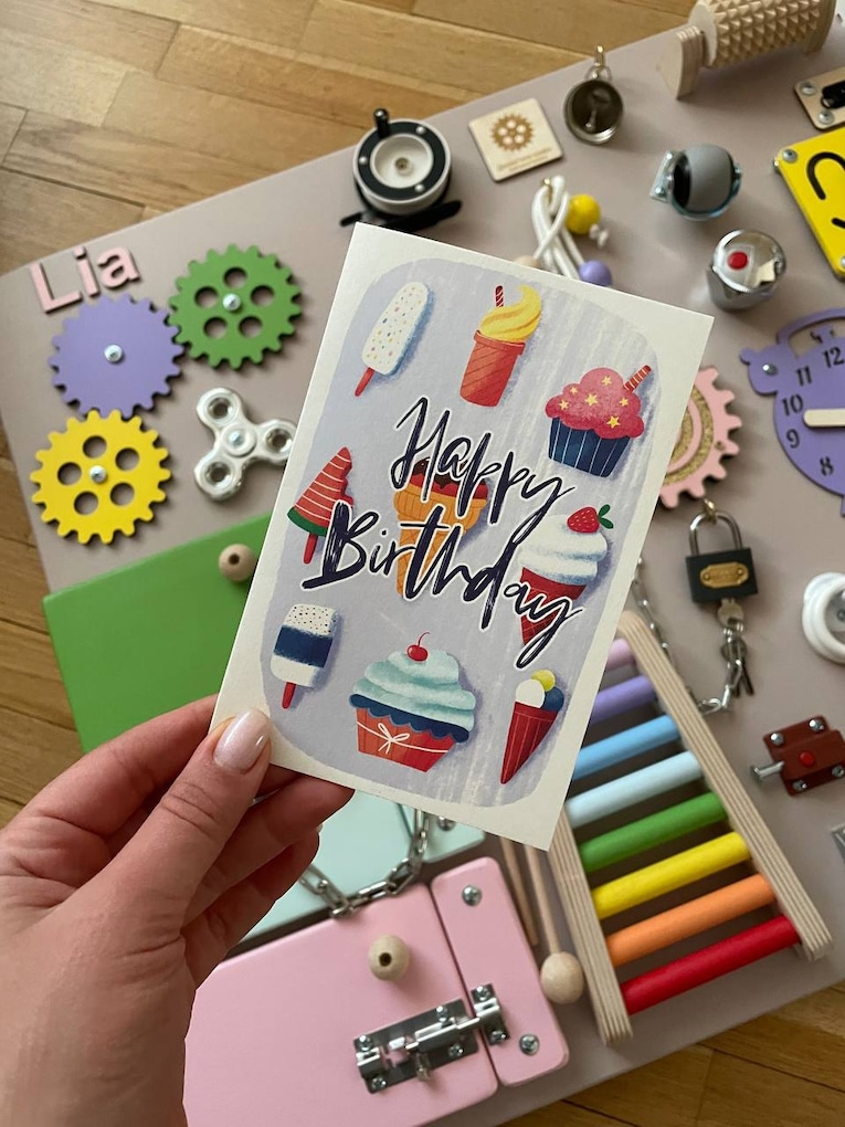 Busy Board 1 Year Old, Toddler Busy Board, Personalized Busy Board ...