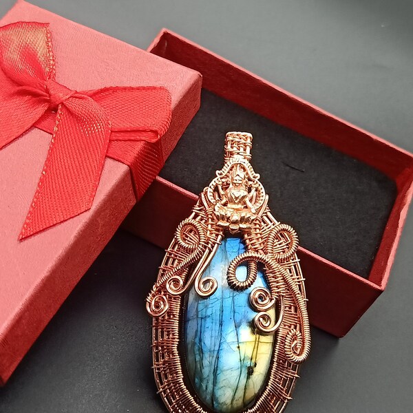 Lizard Pendant Wire Wrap Gemstone Pendent Gemstone Jewelry Copper ...