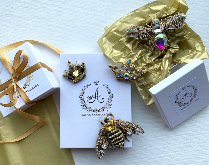 Glass Beaded Mikki Mouse Brooch Pin Handmade Mouse With Bow Broach ...