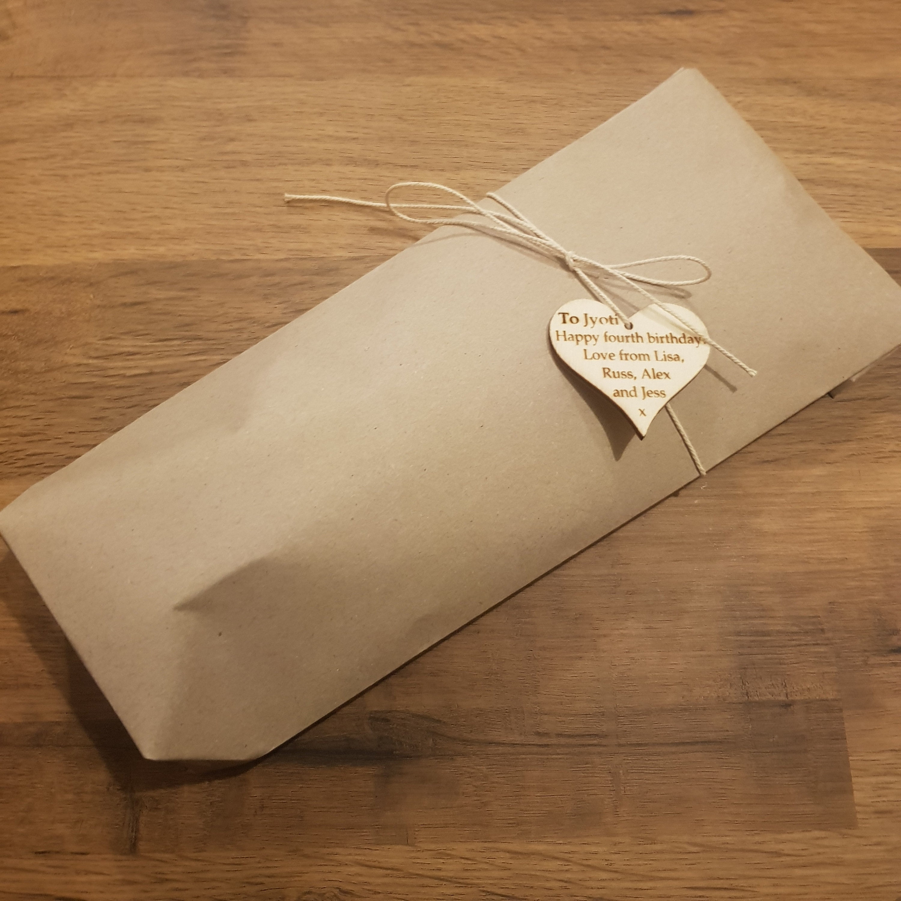 Personalised Wooden Gift Tag / Label Any Message Quote Name - Etsy