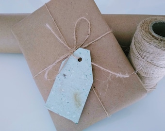 Plantable Holiday Gift Tags, 14 Green Tags With Assorted Stamps ...