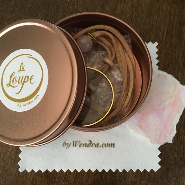 Magnifying Necklace Healing Gem Stone Monocle Necklace | Etsy