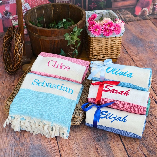 Business Logo Towel Personalized Beach Towel Appreciation Gift, Custom ...