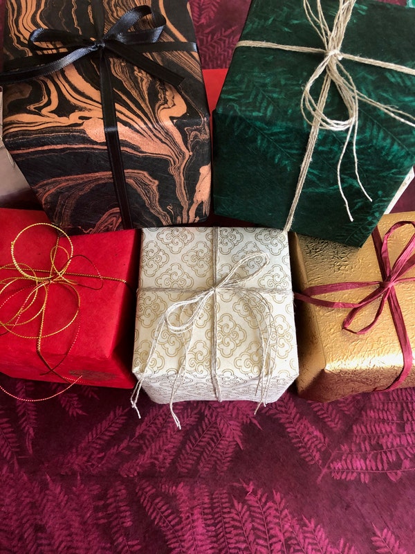 Ten Sheets, Hand Marbled Paper for Bookbinding, 9.5 X 12.5, Decorative ...