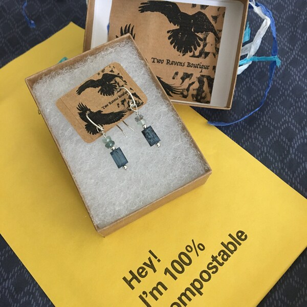 Teal Blue Sapphire Sterling Silver OR 14k Yellow Gold Studs - Blue ...