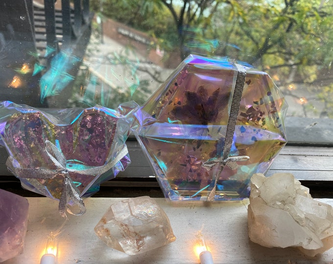 Custom Hand Pressed Real Hyacinth Flower Crystal Resin Coaster/jewelry ...