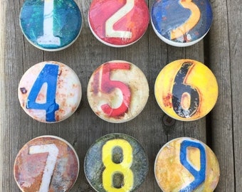 Number knobs | Etsy