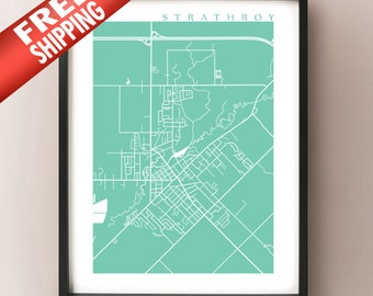 Port Perry Map Print Ontario Poster Art