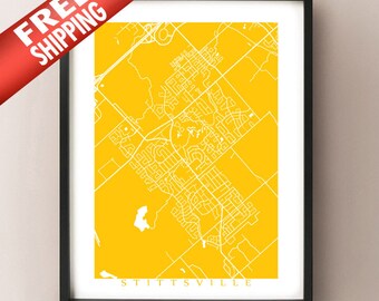 Port Perry Map Print Ontario Poster Art