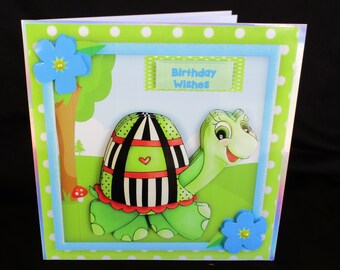 Turtle birthday card | Etsy