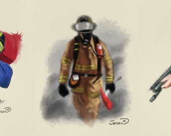First responders art | Etsy