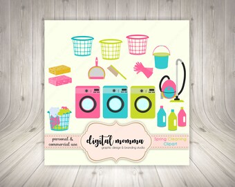 Spring Cleaning clipart hand drawn clip art laundry