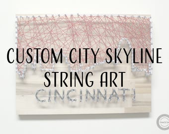 Custom City Skyline String Art