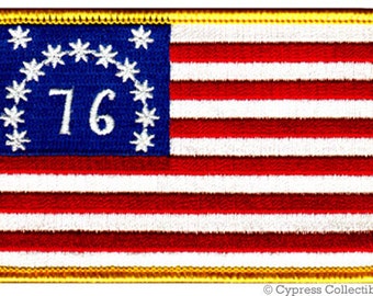 United States OUTLINE SHAPE PATCH American Flag embroidered
