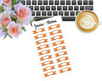 Orange stickers | Etsy