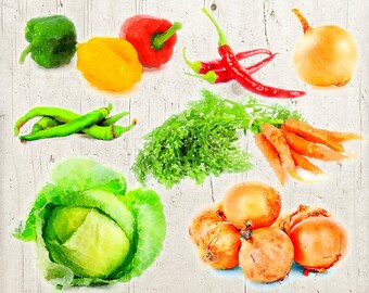 Cute vegetable clipart Veggie clipart 15063