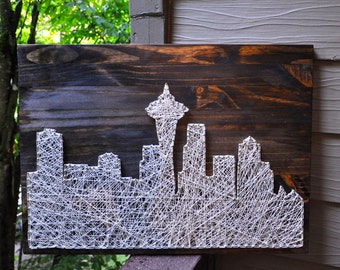 Custom City Skyline String Art