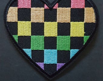 Checkered heart | Etsy