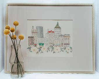 Custom City Skyline String Art