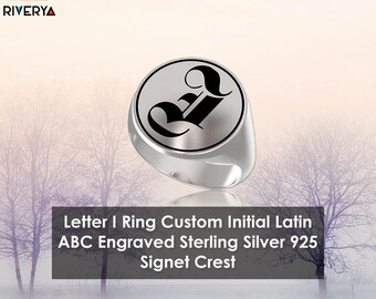 Bohemian Letter P Ring Silver P Ring Initial Ring Monogram