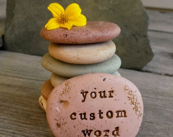 Stones with words | Etsy