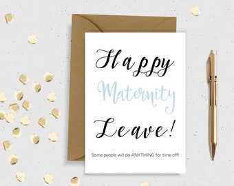 Maternity leave card | Etsy
