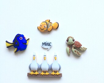 Monsters Inc Magnets Thumbtacks Pushpins Sully Mike Boo