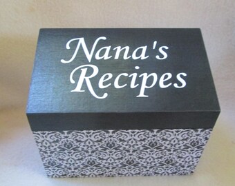 Recipe file box | Etsy