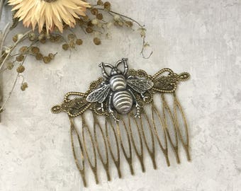 Bee hair comb | Etsy