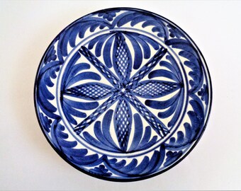 Blue white plate | Etsy