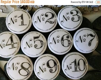Number knobs | Etsy
