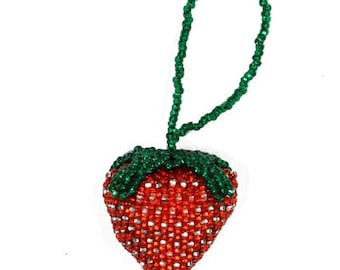 Beaded strawberry | Etsy