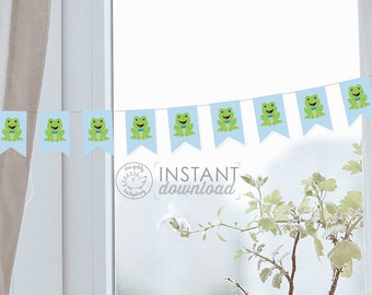 Frog Banner Frog Birthday Banner Frog Happy Birthday Banner