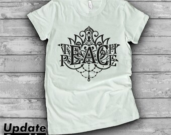 Teach Peace Wood Sign Teach Peace Rainbow Wood Sign Teach