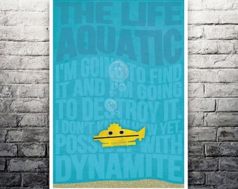 Life aquatic poster | Etsy