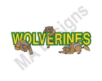 Wolverine embroidery | Etsy