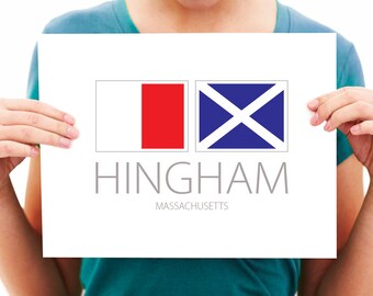 ACK Nantucket Massachusetts Nautical Flag Art Print