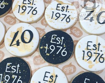 40th birthday cookie | Etsy