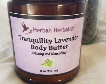 Lavender Natural Organic Body Butter Handmade with shea