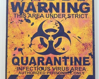 Quarantine sign | Etsy