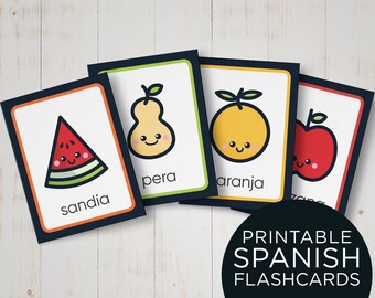 Juego de Loteria para aprender los nombres de frutas y
