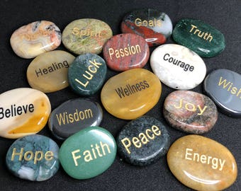 Stones with words | Etsy