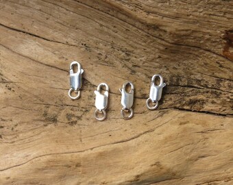 Sterling silver Figure 8 Lobster Clasp with Ring 10x14mm 1pc