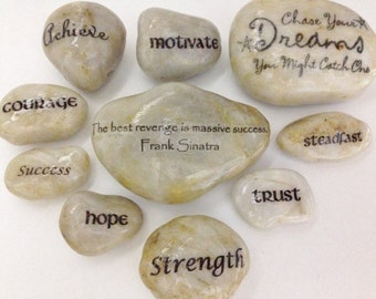 Stones with words | Etsy