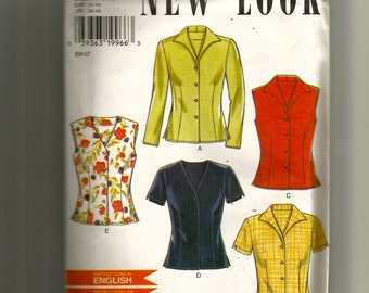 Vintage Misses Blouses Pattern Simplicity 4523 1960s Size 14