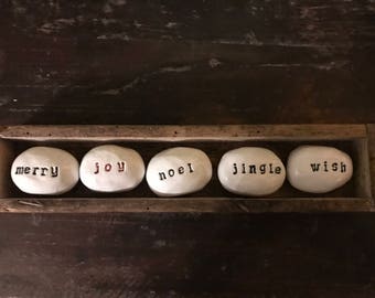 Stones with words | Etsy