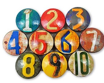 Number knobs | Etsy