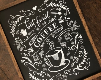 Coffee chalkboard | Etsy